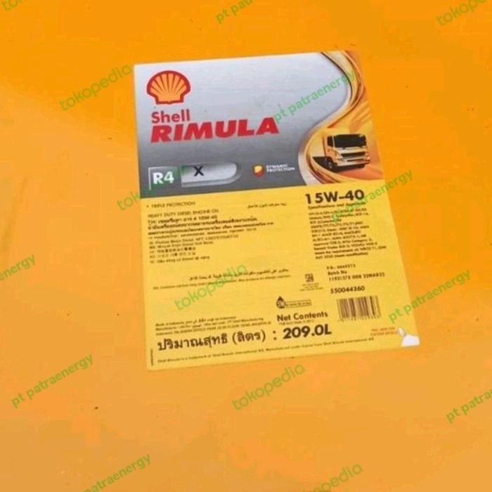 Jual Oli Mesin Rimula R4 X 15W40 Pelumas Diesel - Jakarta Timur ...