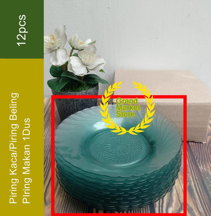 Jual Piring Kaca / Piring Beling / Piring Makan Bening Kaca Beling 1 ...