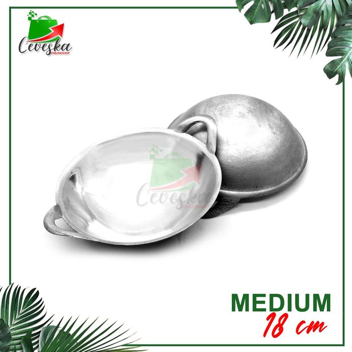 Jual WAJAN SURABI CETAKAN SERABI BATIK ALUMUNIUM KUALI KECIL MINI 18 CM ...