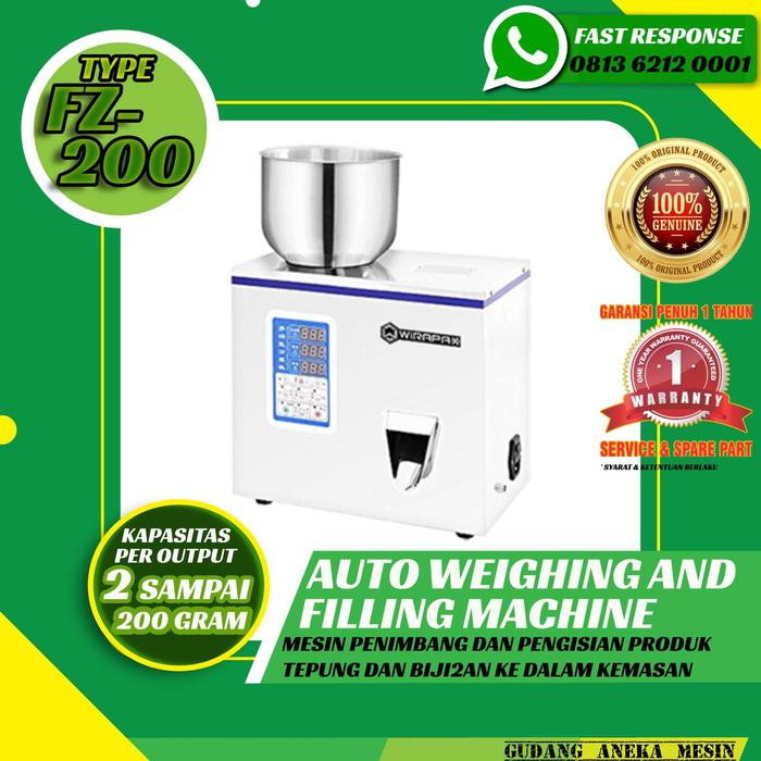 Jual Mesin Penimbang dan Filling Machine 200 Gram Filling Type FZ-200 ...