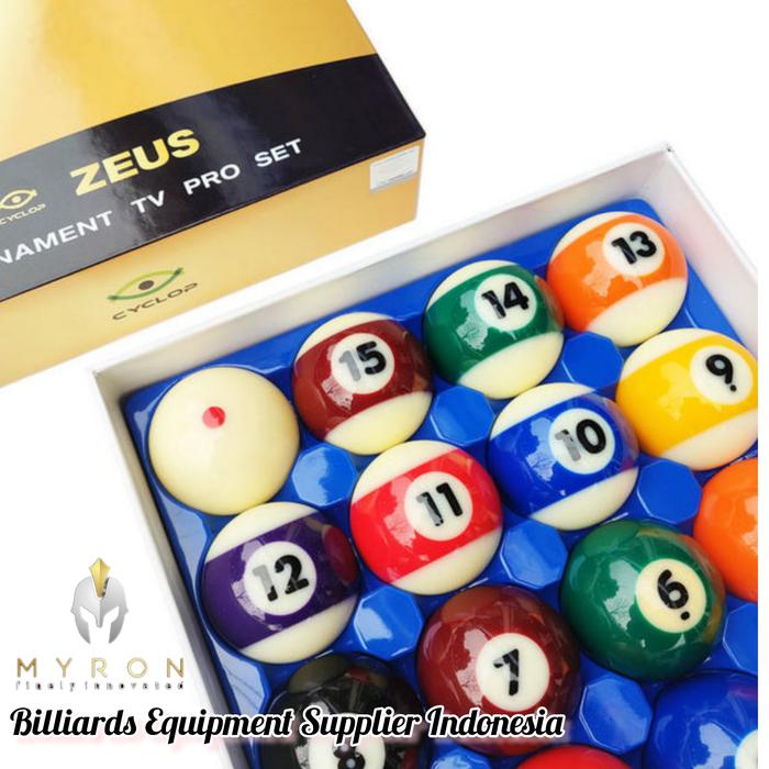 Jual Cyclop Zeus Tournament TV Pro Billiards Ball Set 2-1/4"/Bola ...