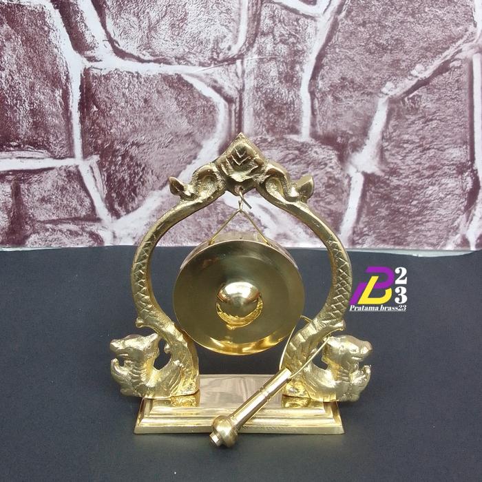 Jual Miniatur pajangan gong naga / gong cantuk kuningan ukuran S - Kab ...