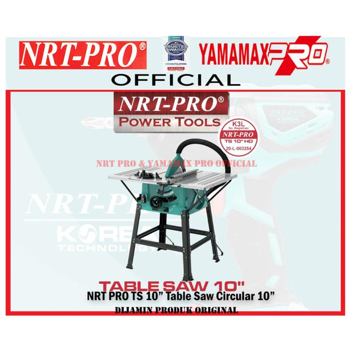 Jual NRT-PRO TS-10 Table Saw Circular 10 Inch Meja Gergaji Potong Kayu ...