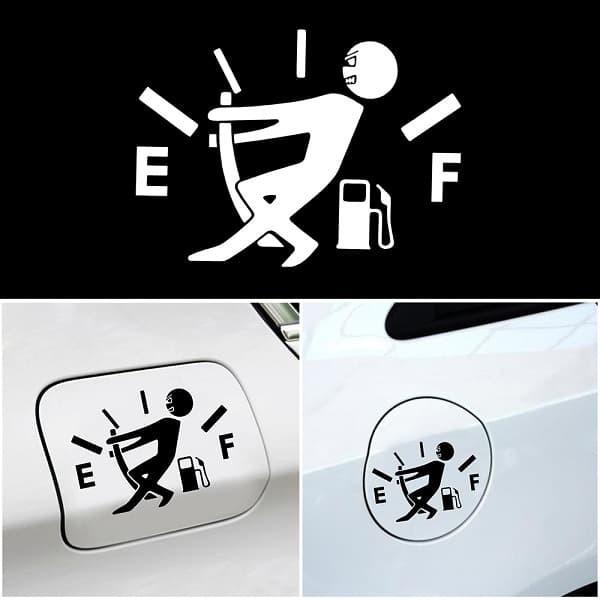 Jual Stiker Tutup Tangki Mobil Unik Lucu Cutting Sticker Fuel Indicator ...