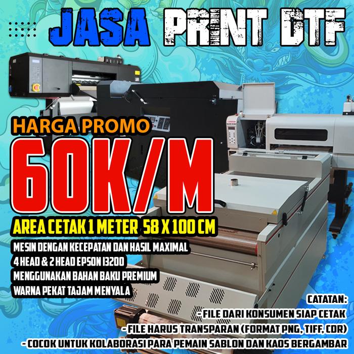 Jual Print DTF Meteran Siap Press | Cetak Sablon Satuan DTF 58 x 100 cm - 100cm - Jakarta Barat ...