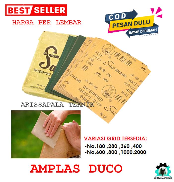 Jual Amplas Duco Waterproof Amplas Kertas Lembaran Ampelas Cat Kayu ...