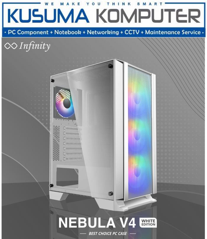 Jual Infinity Nebula V4 White Casing PC Tempered Glass - Kab. Sleman ...