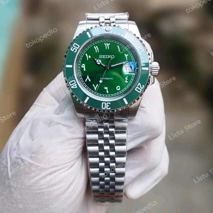 Promo Mod Seiko Arabic HULK NH35 Automatic 40mm Submariner Sapphire ...