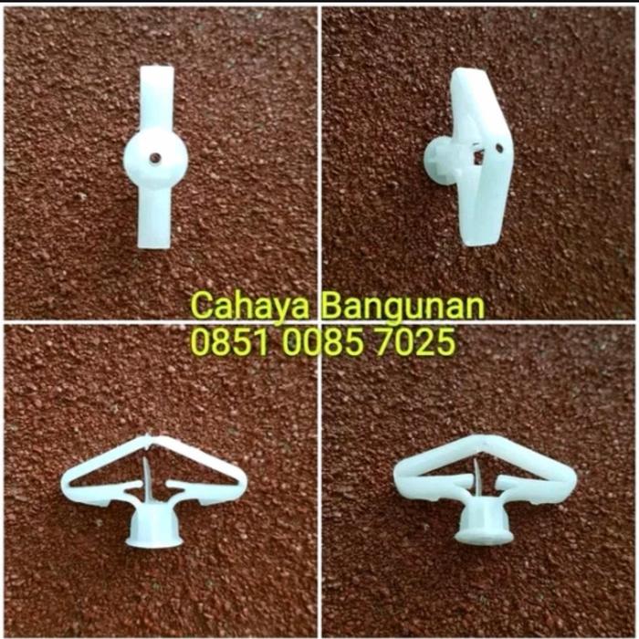 Jual Fisser Fiser Gipsum Nylon Toggle Viser Kupu kupu Pengait Gypsum Ecer - Jakarta Barat ...