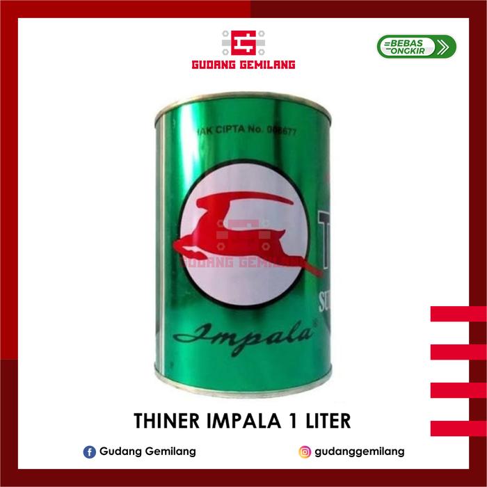 Jual Thinner Thiner Tiner Impala 1 Liter Kaleng 1L 1 L Pengencer Cat Minyak - Kota Tangerang ...