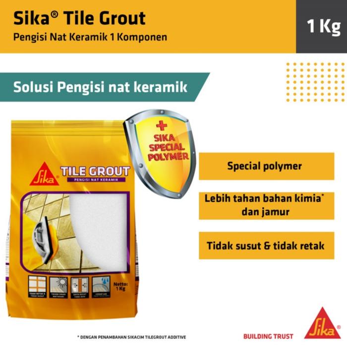 Jual Semen Nat Keramik Sika Tile Grout 1 kg warna Putih - Kota Tangerang - Toko Dunia Bangunan ...