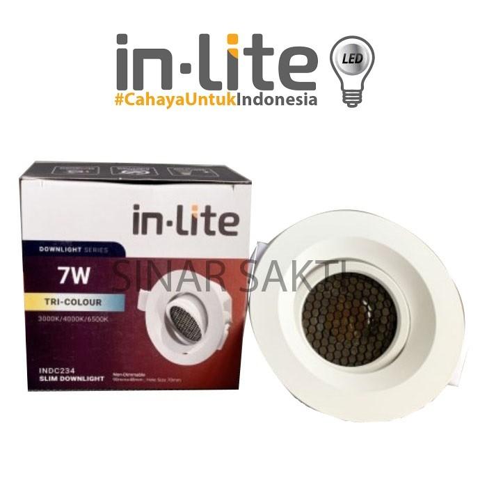 Jual INLITE Lampu Spotlight Led 7W TRICOLOUR INDC234 INLITE Downlight 7 ...