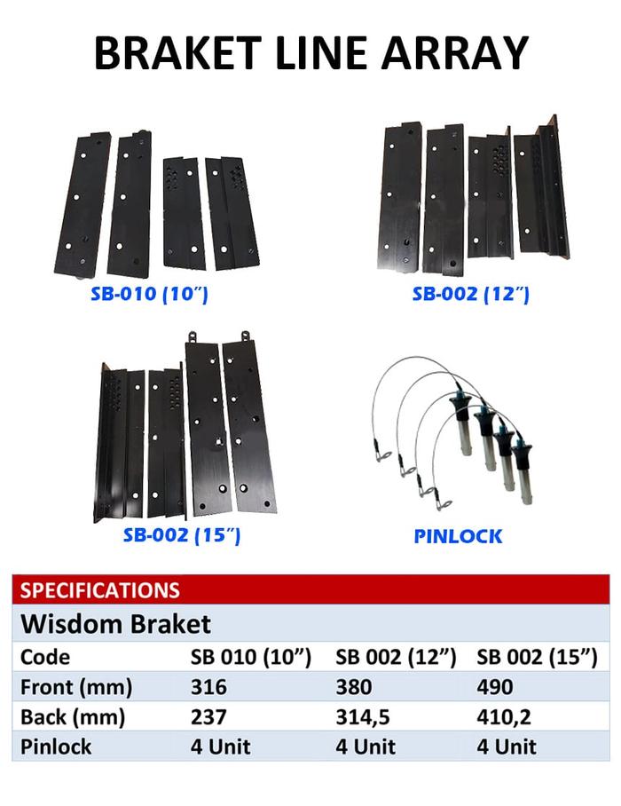 Jual braket rigging line array 12" model siku komplit pin 4 in 1 - Jakarta Utara - Turbosonic ...