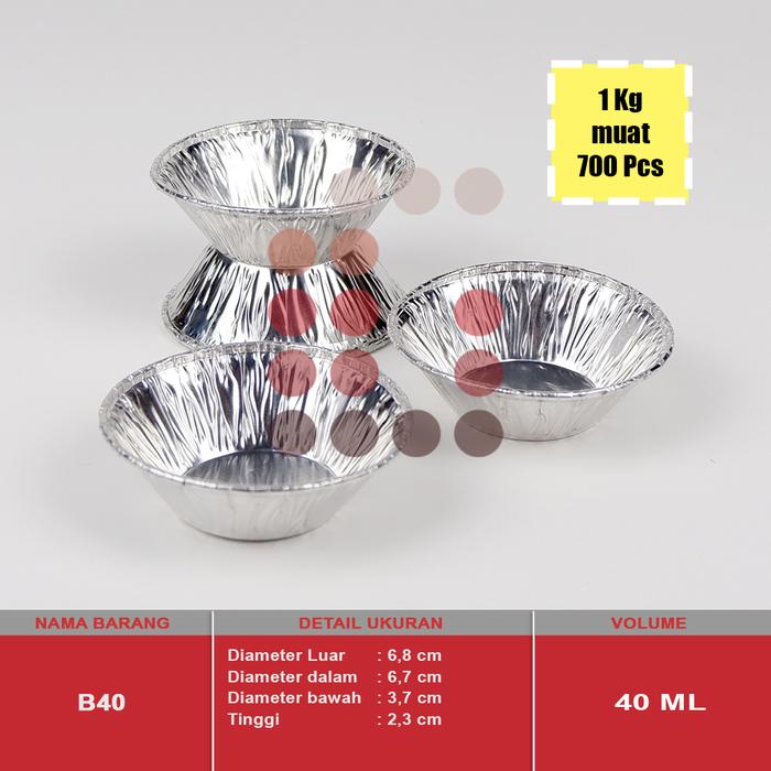 Promo alumunium foil cup B40 - Kota Cimahi - gudang-packaging | Tokopedia