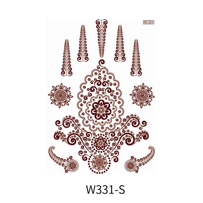 Jual Sticker Henna tatto temporary wadding maron brown - W-331-S - Kota ...