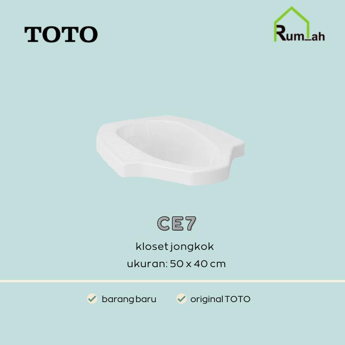 Jual KLOSET JONGKOK PUTIH CE7 ORI TOTO / SQUAT TOILET KAMAR MANDI CE 7 ...