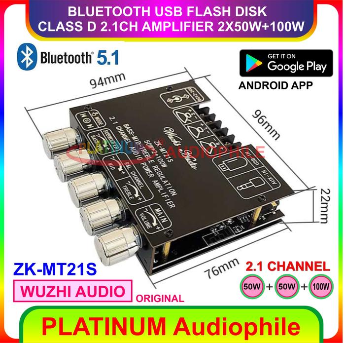 Jual Bluetooth 5.1 Amplifier Class D 2.1ch 2x 50w + 100w Zk-mt21s Di Seller Noelle - Cengkareng ...