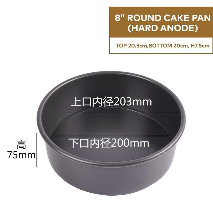 Jual Round Cake Pan Fixed Bottom 8 Inch/ Loyang Bulat/ Tart Pan Cake ...