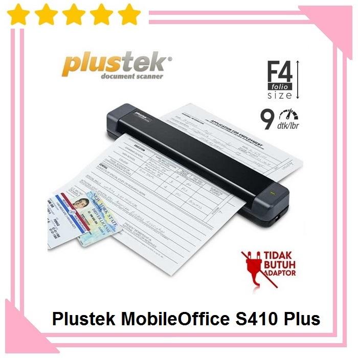 Jual Plustek MobileOffice S410 Plus Portable Scanner Dokumen F4 ...