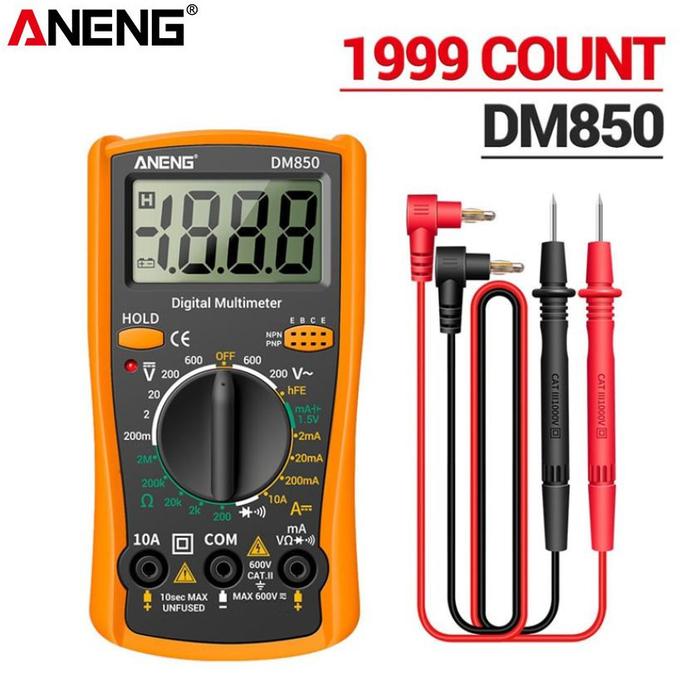 Jual Digital Multimeter Voltage Tester ANENG DM850 Orange Alat Ukur ...