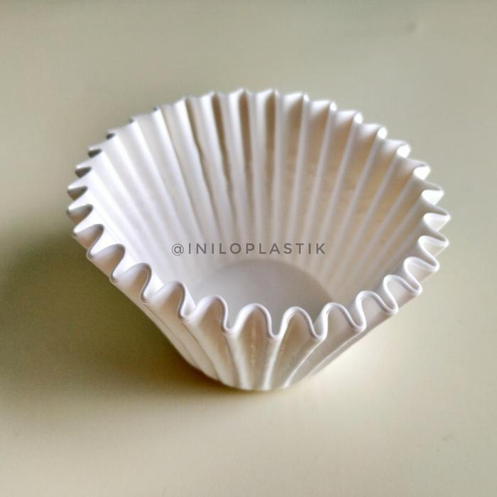 Jual Kertas Cup Cake Round GP White 125mm x 37mm / Paper Cup Cake GP ...