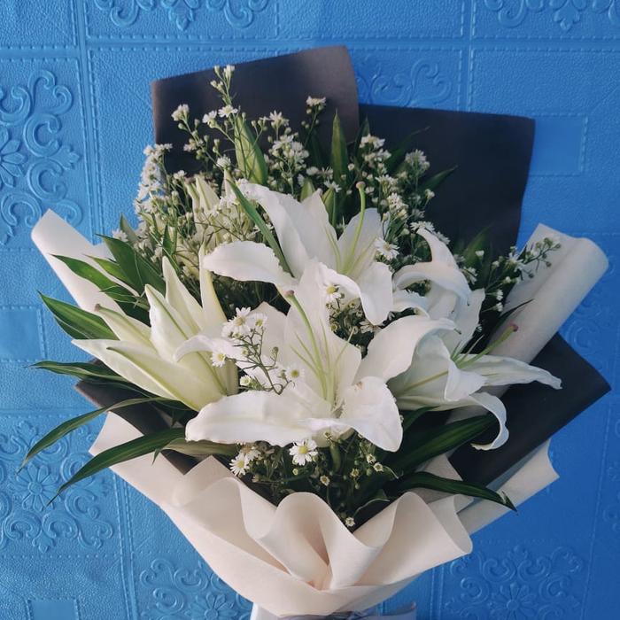 Jual buket bunga lily putih kado ultah wisuda dll - Jakarta Selatan ...