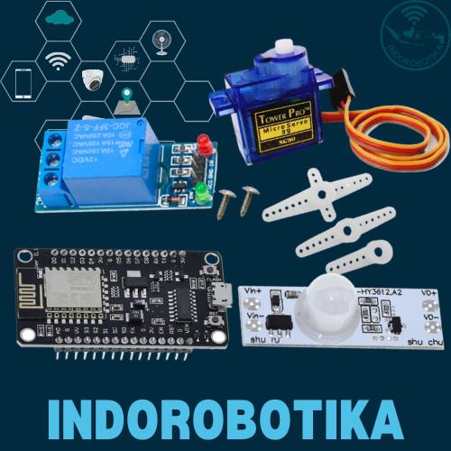 Jual iot controller bot telegram' wifi nodemcu, sensor pir, servo ...