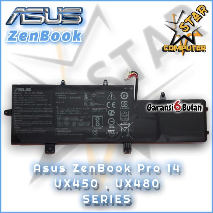 Jual Baterai Laptop Asus UX450 UX480 UX450FD UX480FD C41N1804 ORIGINAL ...