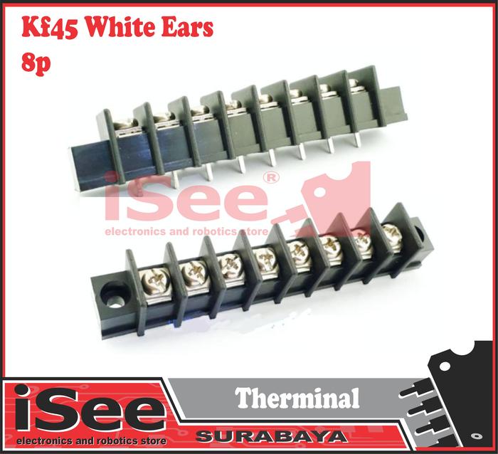 Jual Terminal Block Blok Hitam 8P PCB 8 P KF45 8 Pin KF 45 With Ears ...