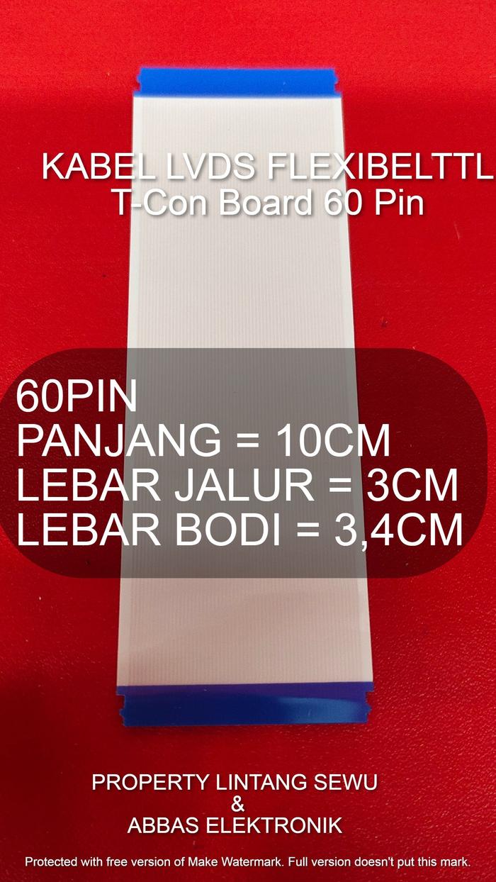 Jual KABEL LVDS 60PIN KABEL FLEXIBEL 60 PIN FLEXI TIKON LED LCD TV ...