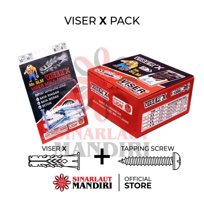 Jual Viser X 5 + Sekrup Tapping Pack / Viser Bata Ringan, Merah & Beton ...
