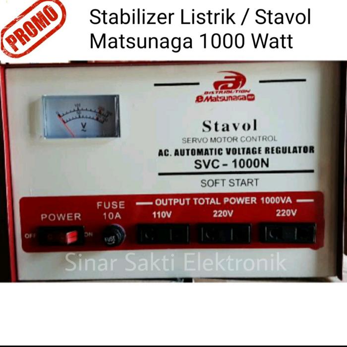 Jual Stabilizer Stavolt Stavol Listrik Matsunaga 1000 Watt 1000W 1000Watt - Kota Malang - Sinar ...