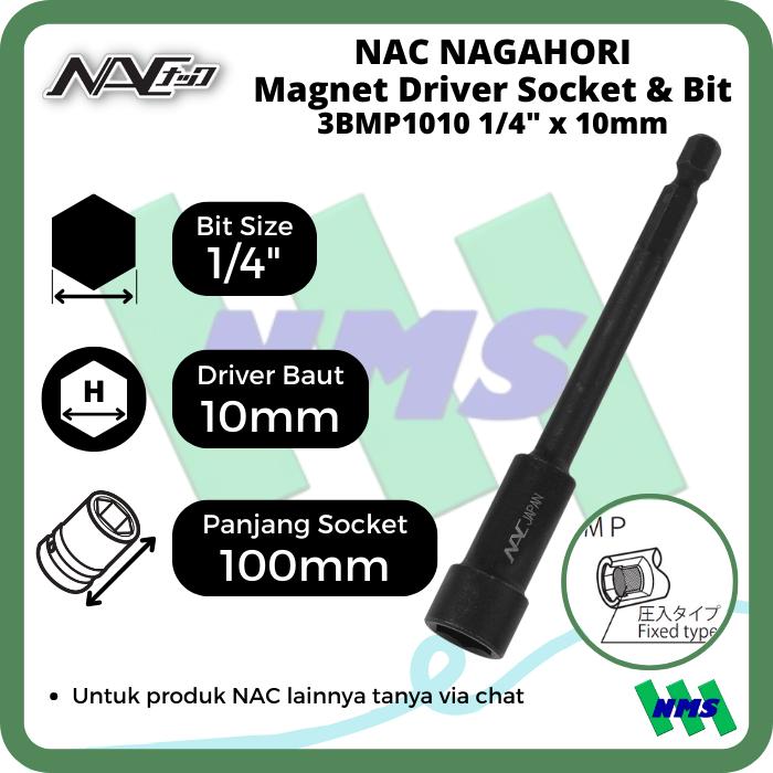 Jual Driver Socket Magnet 10mm x L100mm Nagahori NAC 3BMP1010 - Jakarta ...