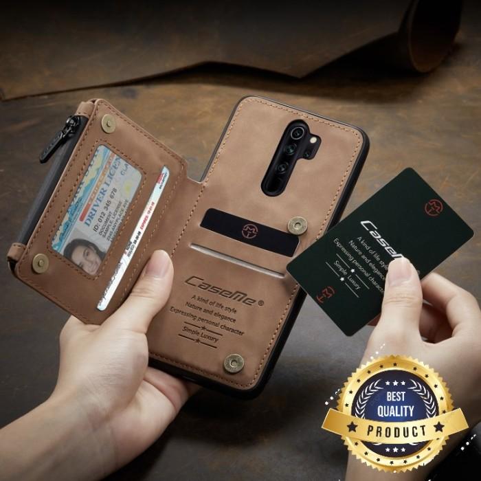 Jual REDMI NOTE 9 PRO Leather Flip Wallet ORIGINAL CASEME Stand Casing ...