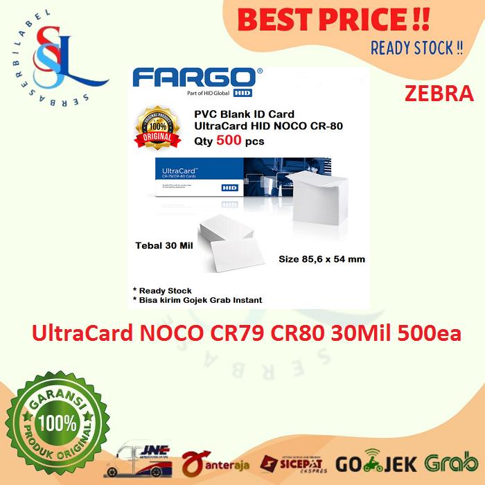 Jual FARGO Kartu PVC Blank ID Card HID UltraCard NOCO CR79 CR80 30Mil ...
