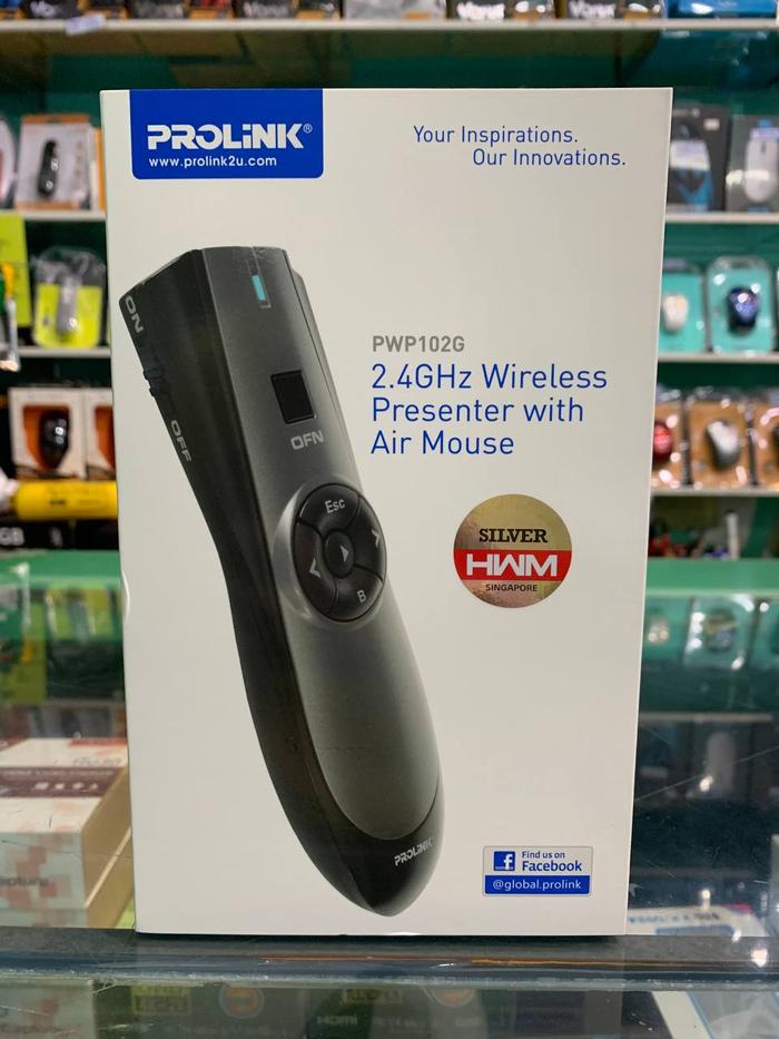 Jual Wireless Presenter PROLiNK PWP102G Laser with Touch Pad Air Mouse ...