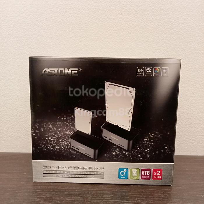 Jual ASTONE DOCK-130 PRO+HUB-CR 2X USB 3.0 1BAY SUPPORT 6TB NEW ...