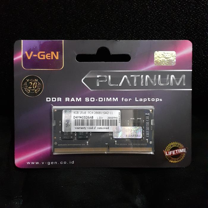 Jual RAM V-GeN DDR4 4GB PC 21300 2666 Mhz Laptop Memory Sodim So-dimm ...