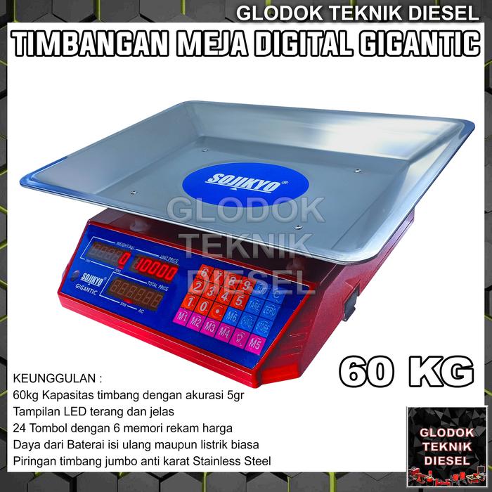 Jual SOJIKYO Timbangan Meja Digital ACSG GIGANTIC 60 KG Laundry Pasar Buah - Kota Tangerang ...