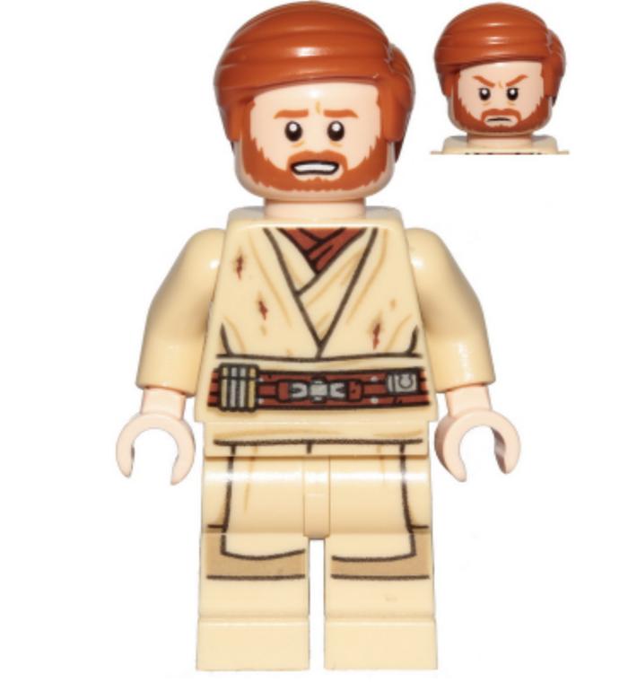 Jual LEGO Minifigure Obi Wan Kenobi Dirt Stain Star Wars SW1082 75286 ...
