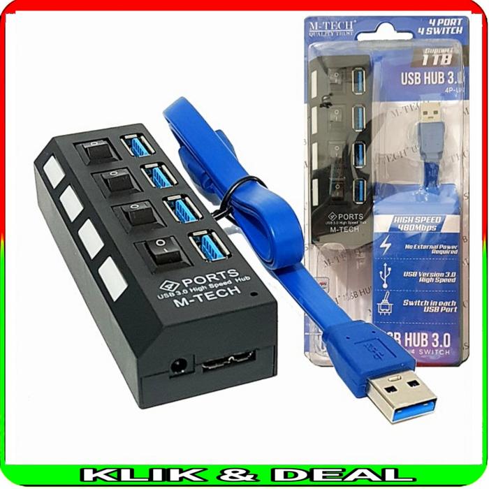 Jual usb hub 1TB 3.0 4 port on off M-TECH - Jakarta Pusat - KLIK & DEAL ...