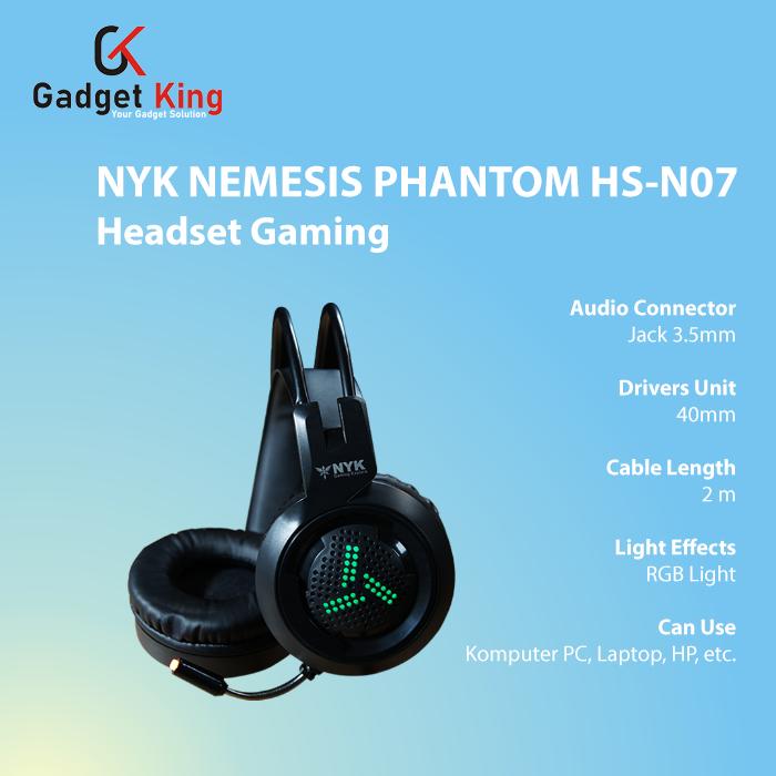 Jual NYK Nemesis Phantom HS-N07 Gaming Headset PC Laptop Headphone HP ...