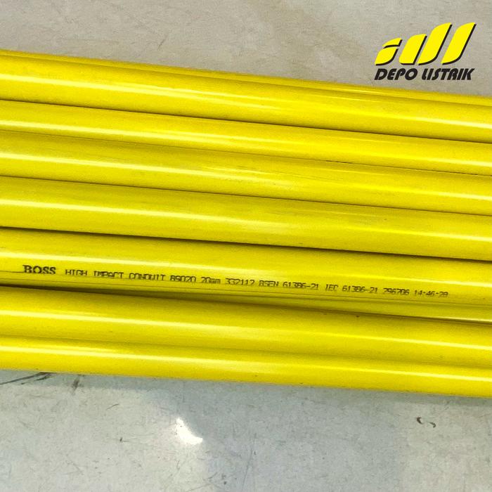 Jual Pipa Boss Kuning 20mm / Pipa Listrik / Pipa Conduit Warna ...