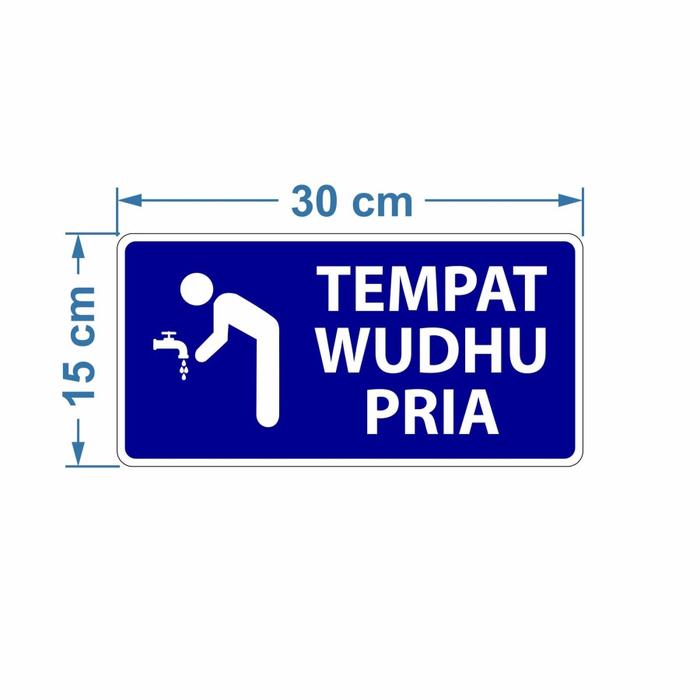 Jual sign Rambu Tempat Wudhu 30cm x 15cm Acrylic 2mm - Kab. Tegal ...
