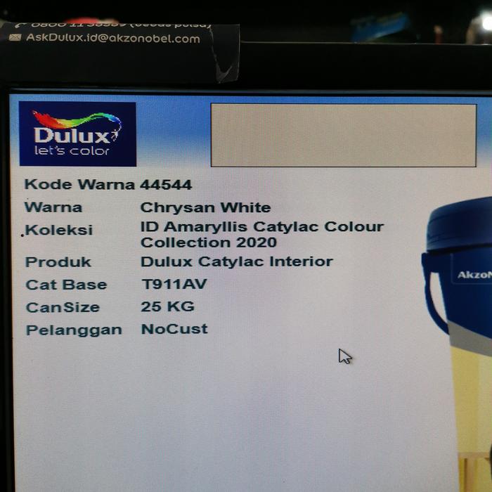 Jual Dulux Catylac 25kg Chrysan White Tinting - Kota Depok - TB ...