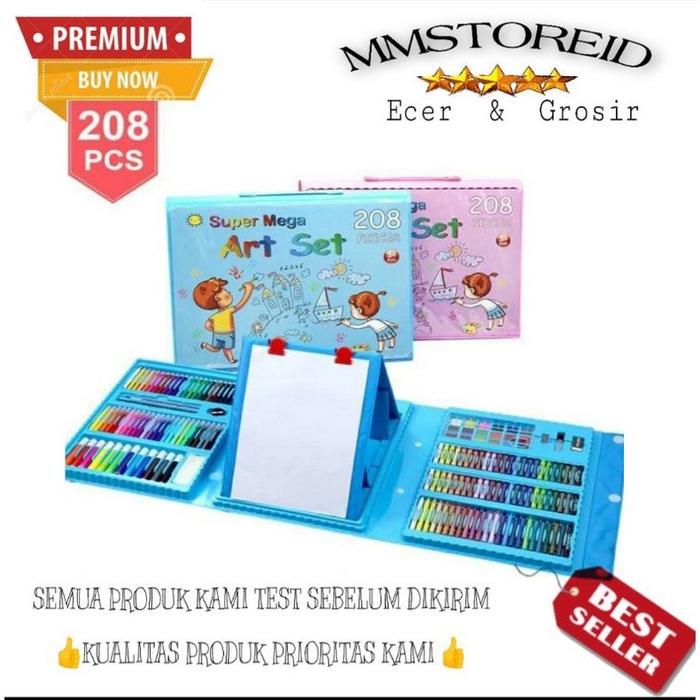 Jual Crayon Set 208 Alat Mewarnai Warna Set 208pcs Pensil Warna Krayon ...