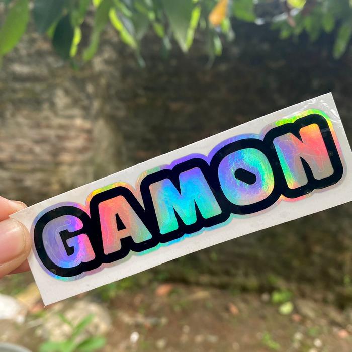 Jual Sticker gamon viral cutting sticker hologram tumpuk bukan printing ...