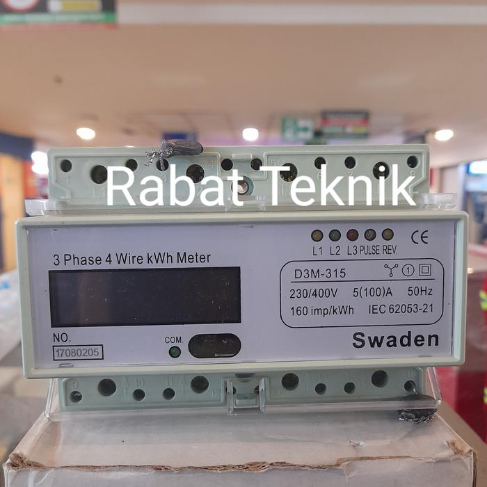 Jual KWH METER SWADEN 3PHASE D3M-315 - Jakarta Barat - Rabat Store Solution | Tokopedia