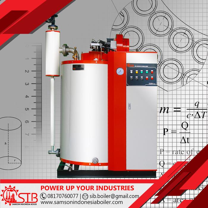 Jual Steam Boiler 500 kg per jam solar Berdiri water tube vertical ...