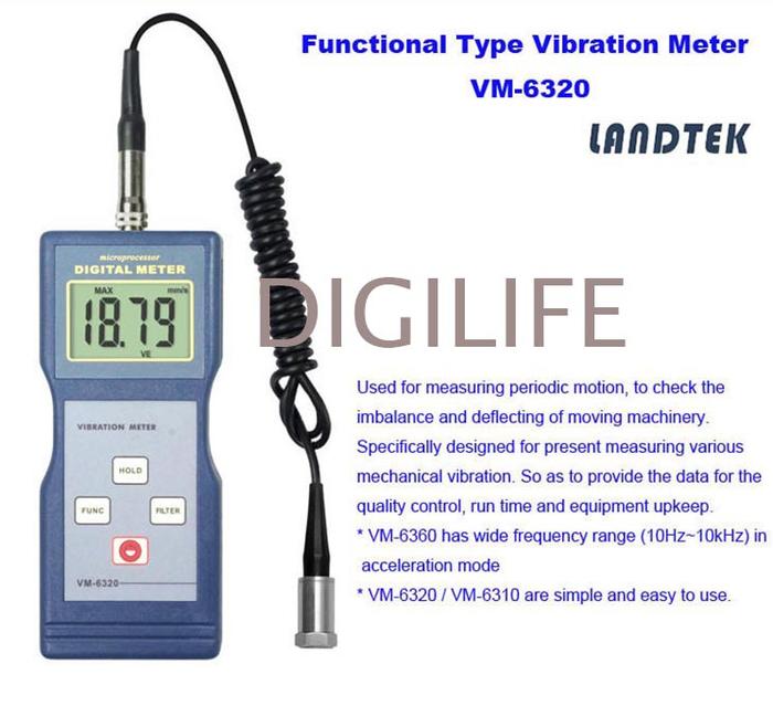 Jual Vibration Meter Landtek VM6320 Tester Gauge Vibrometer Getaran VM ...